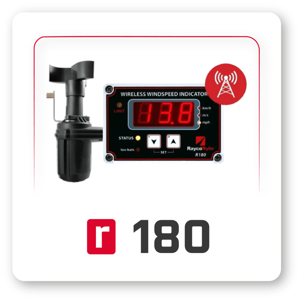 R180 - Wireless Wind speed indicator for cranes - Rayco Wylie Systems